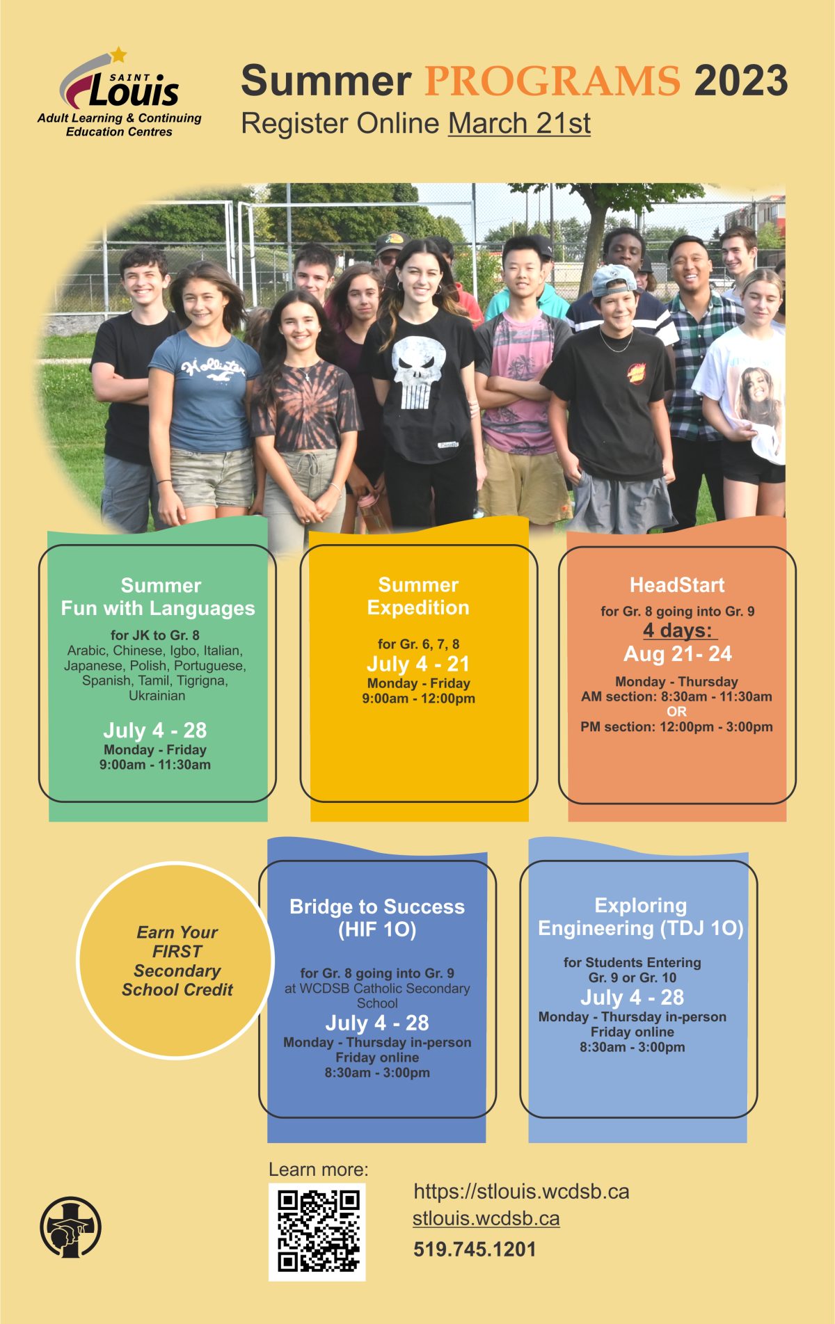 WCDSB Summer Learning Programs Registration Now OPEN – St. Dominic ...